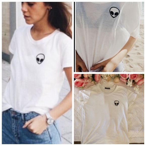 Brandy Melville | Tops | Brandy Melville Angie Alien Patch Top | Poshmark